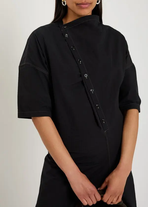 LEMAIRE Asymmetric Cotton Mini Dress