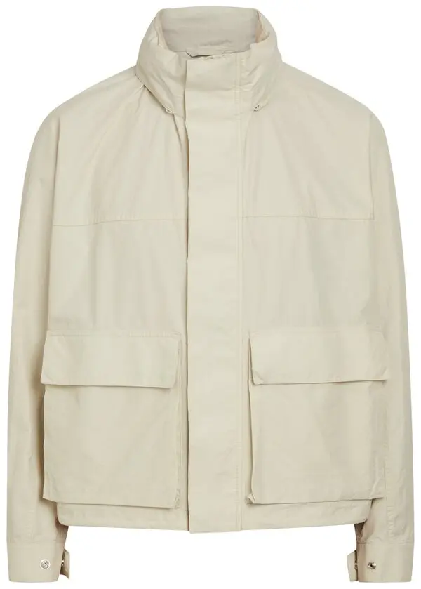 LEMAIRE High-neck Cotton Parka Jacket - Off White