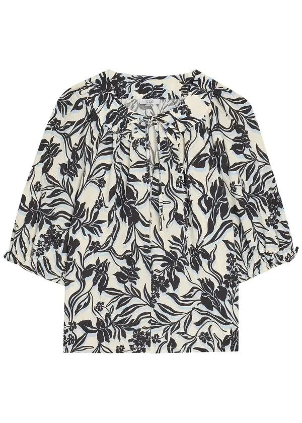 Rails Belina Floral-print Woven Blouse - Black