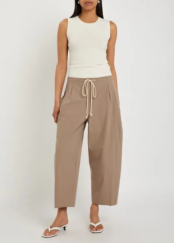 Maria Mcmanus Barrel-leg Cotton-poplin Trousers