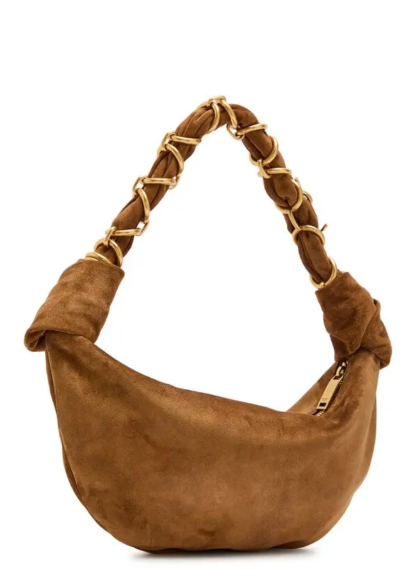 Saint Laurent Suede Hobo Bag - Orange