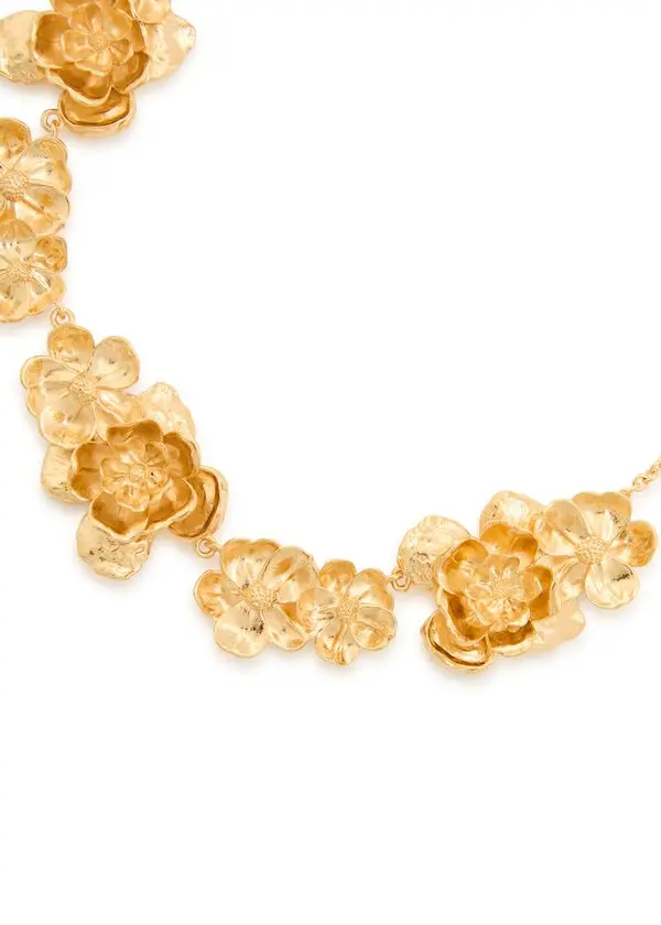 Chloé Floral -tone Brass Necklace