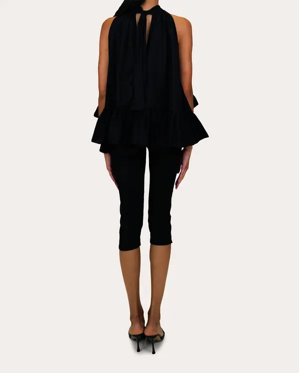 Azeeza Shreya Charmeuse Capri Pants