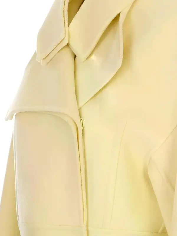 Sportmax Wool Cropped Jacket - Yellow