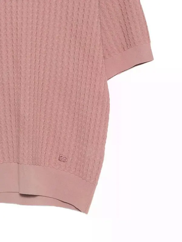 Dolce & Gabbana Cable-knit Short-sleeve Sweater