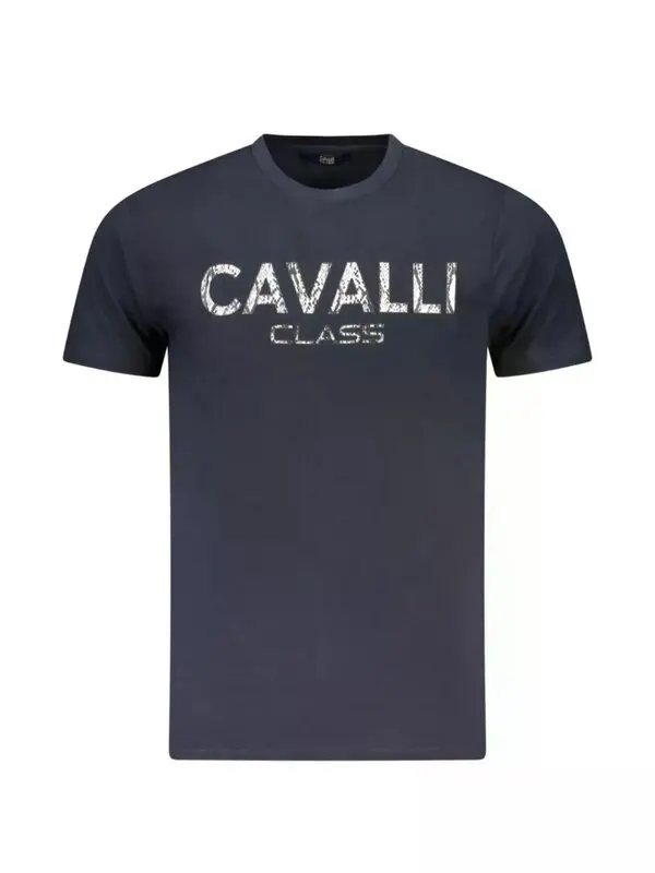 Roberto Cavalli Logo-print Crew-neck T-shirt - Blue