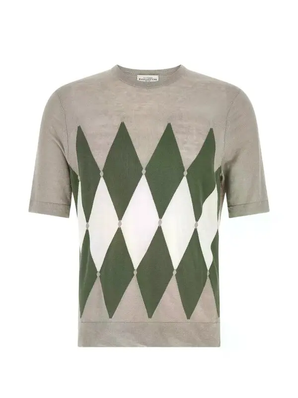 BALLANTYNE Argyle Jacquard T-shirt