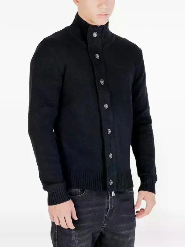 GIANNI LUPO Button-up High-neck Sweater