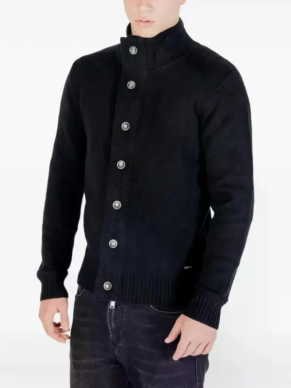 GIANNI LUPO Button-up High-neck Sweater