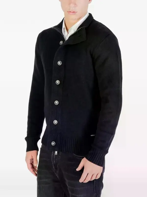 GIANNI LUPO Button-up High-neck Sweater