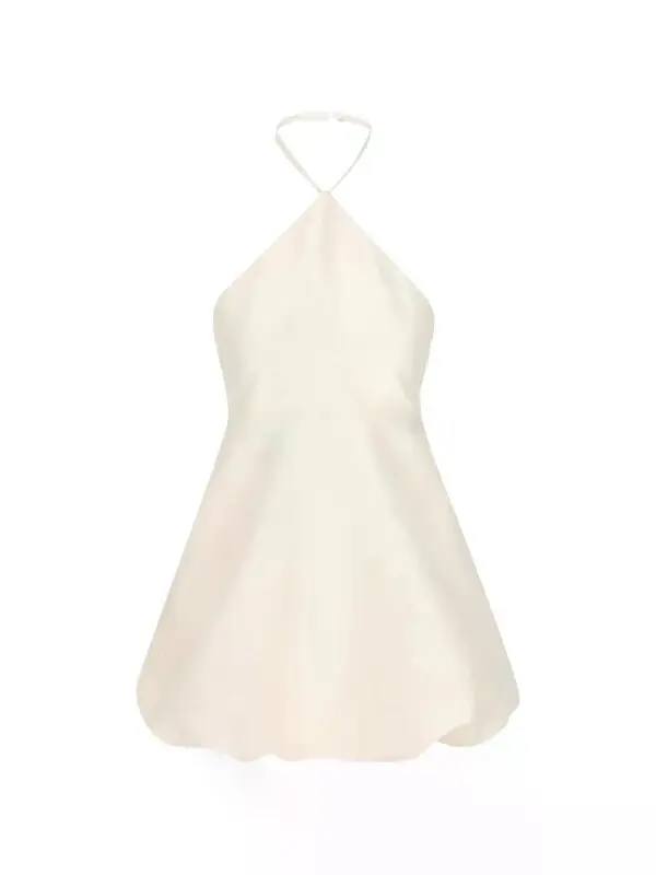 Balenciaga Halter-neck Bubble-hem Dress - Neutrals