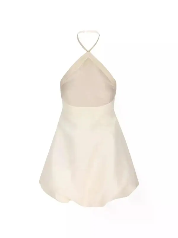 Balenciaga Halter-neck Bubble-hem Dress - Neutrals