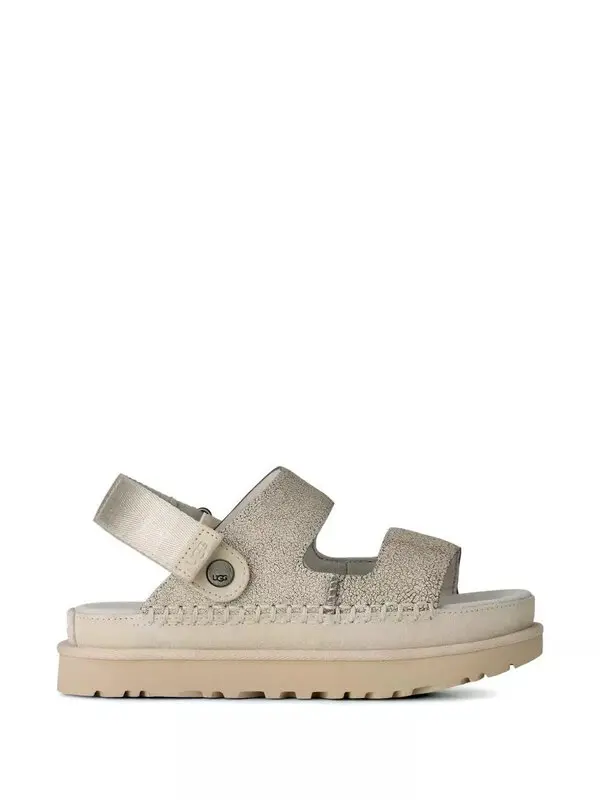 UGG Goldenstar Crackle-effect Sandals - Neutrals
