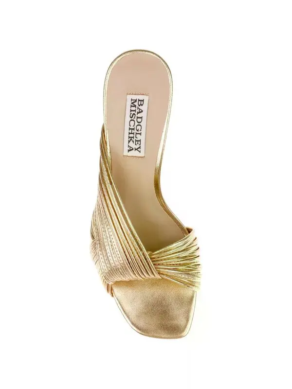 Badgley Mischka Winslow Twisted Metallic Sandals