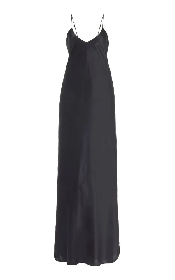NILI LOTAN Cami Silk Gown - Black