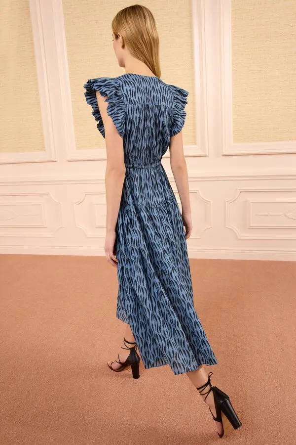 Ulla Johnson Kairi Printed Midi Dress - Tidal