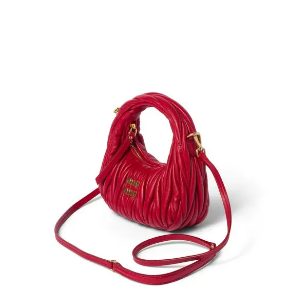 Miu Miu Wander Matelassé Nappa Leather Hobo Mini-bag