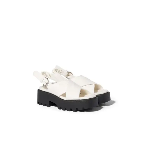 Miu Miu Gabardine Platform Sandals