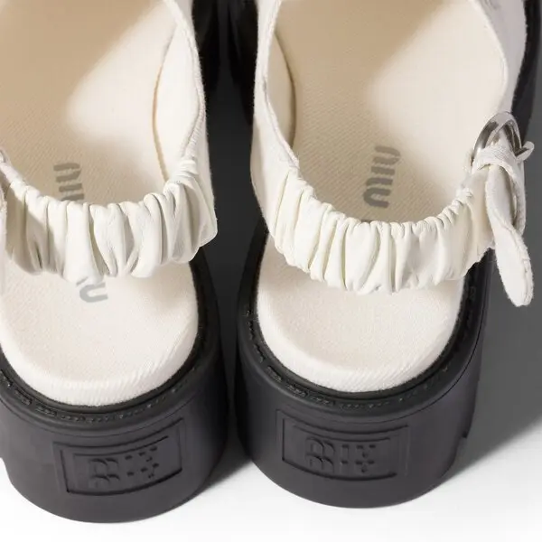 Miu Miu Gabardine Platform Sandals