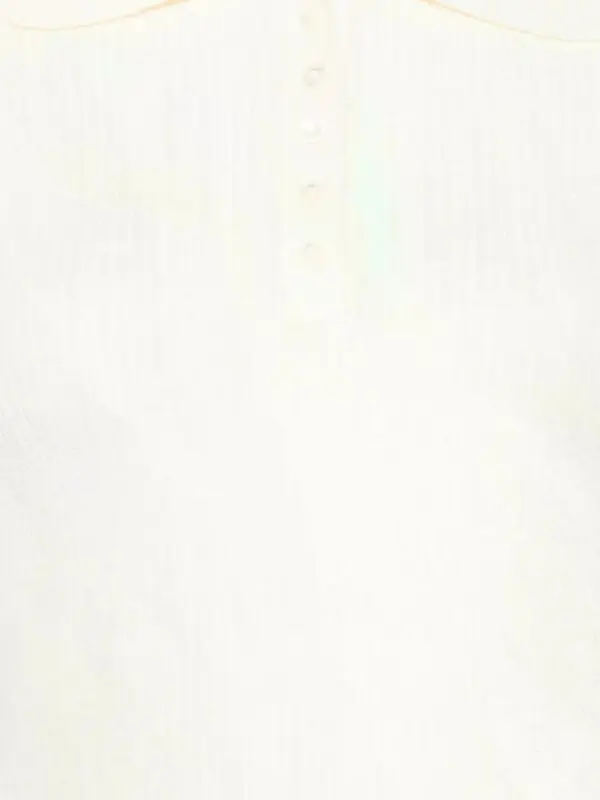 DUNST Ribbed-knit Polo Top