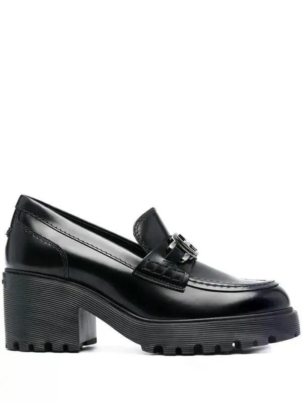 Hogan 70mm Logo-plaque Leather Loafers