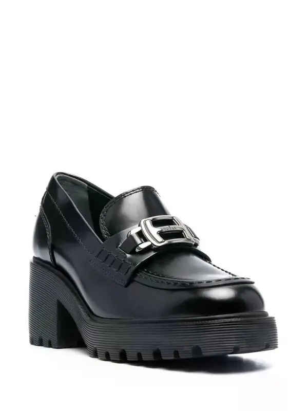 Hogan 70mm Logo-plaque Leather Loafers