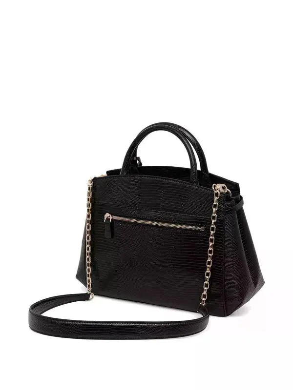 Guess Lizard-effect Tote Bag - Black