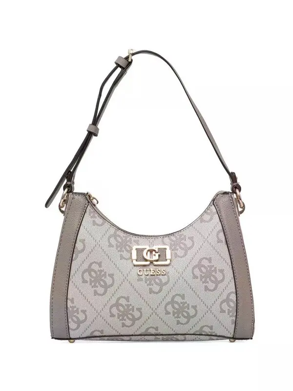 Guess Monogram Pattern Shoulder Bag - Grey