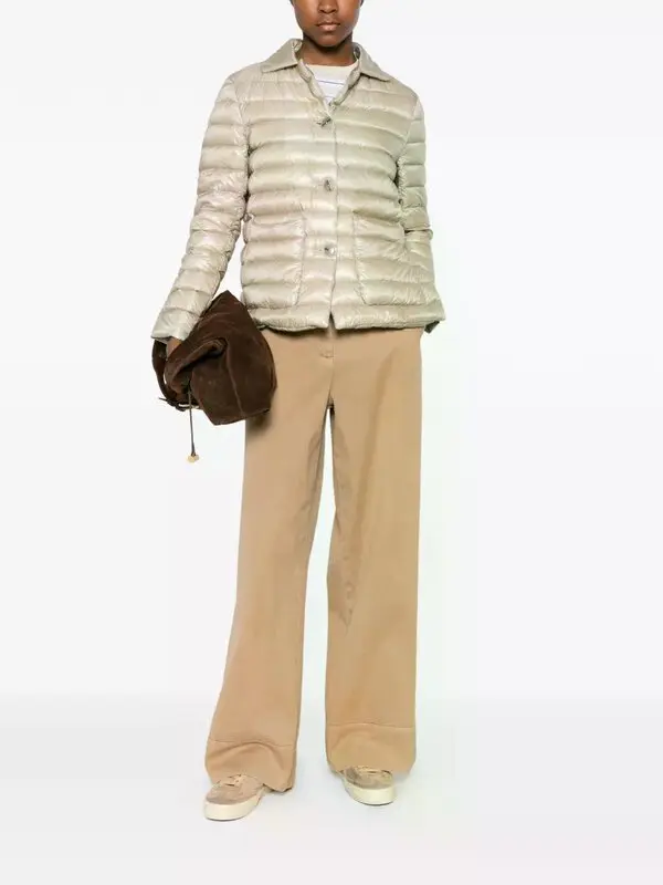 Herno Quilted Button-up Jacket - Neutrals