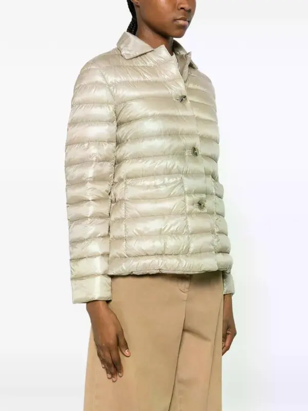Herno Quilted Button-up Jacket - Neutrals