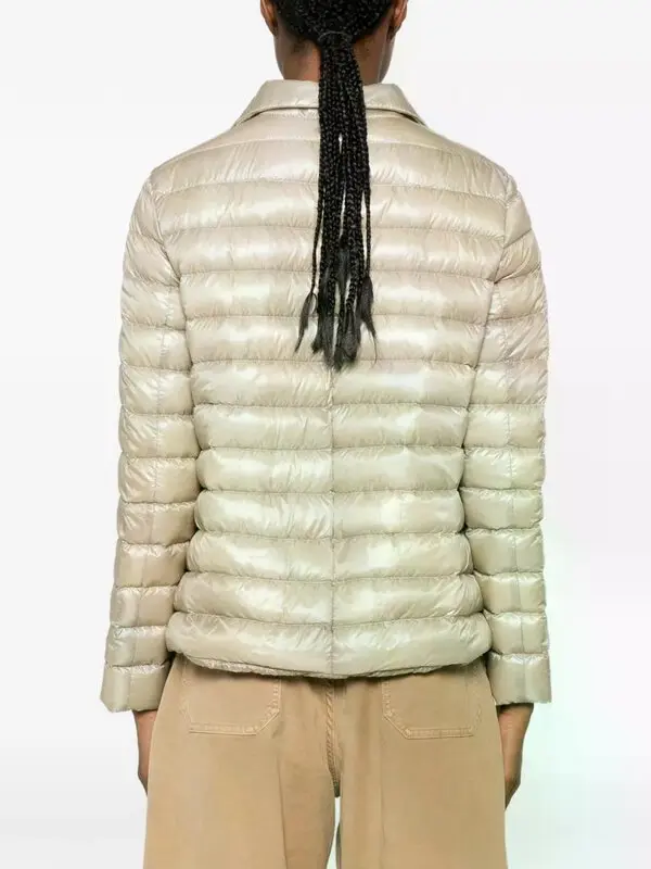 Herno Quilted Button-up Jacket - Neutrals