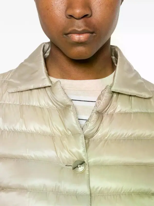Herno Quilted Button-up Jacket - Neutrals