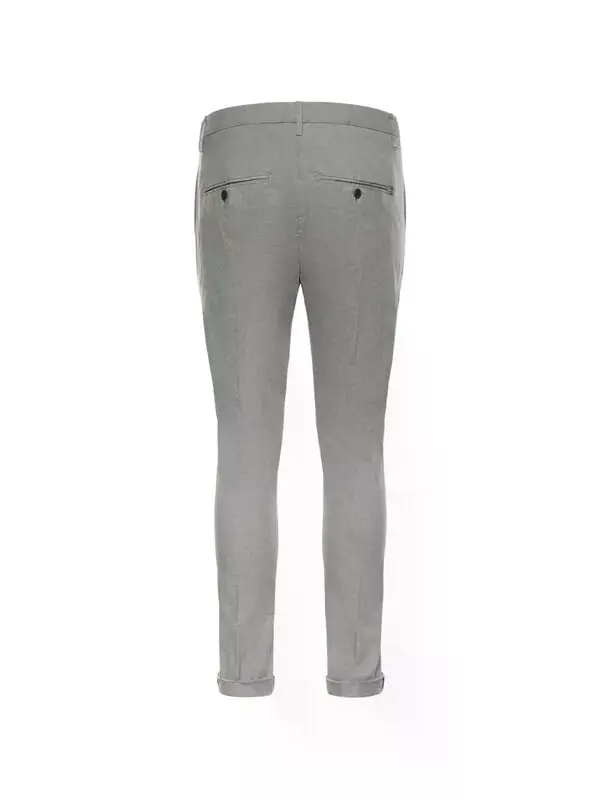 DONDUP Slub-texture Turn-up Trousers - Grey