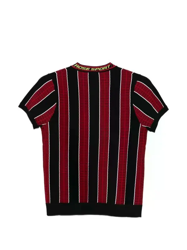 Martine Rose Striped Logo T-shirt - Black