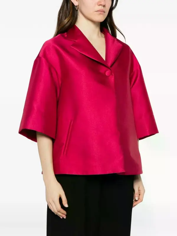 NINA 14.7 Satin-finish Cropped Jacket