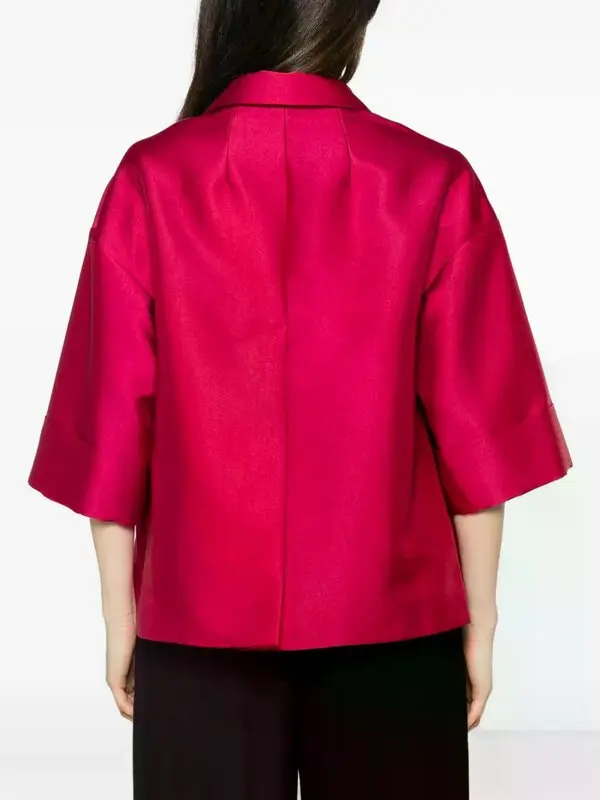 NINA 14.7 Satin-finish Cropped Jacket