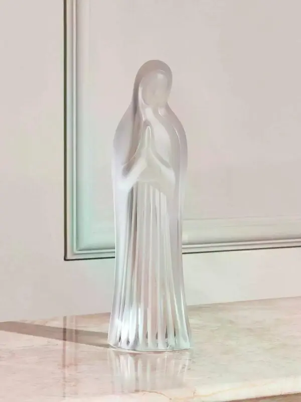 Lalique Virgin With Hands Together Crystal Figurine