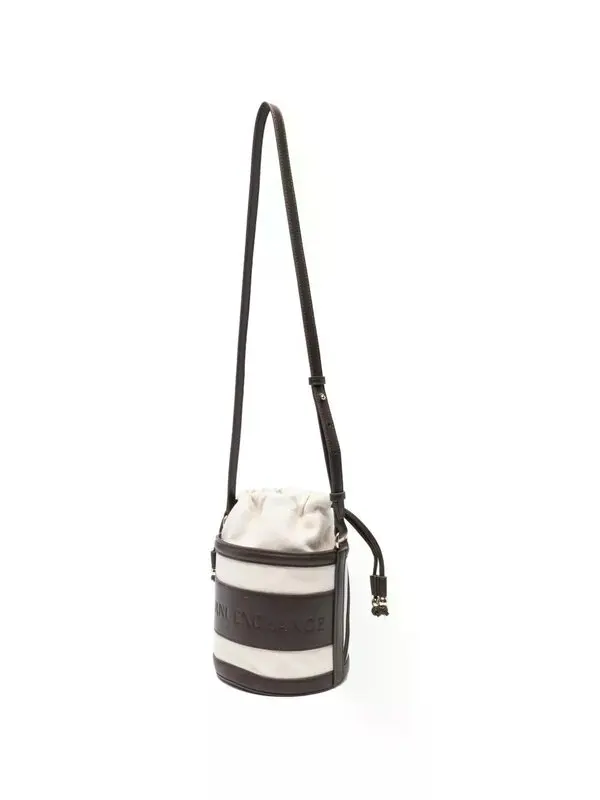 Armani Exchange Logo-patch Leather-trim Bucket Bag