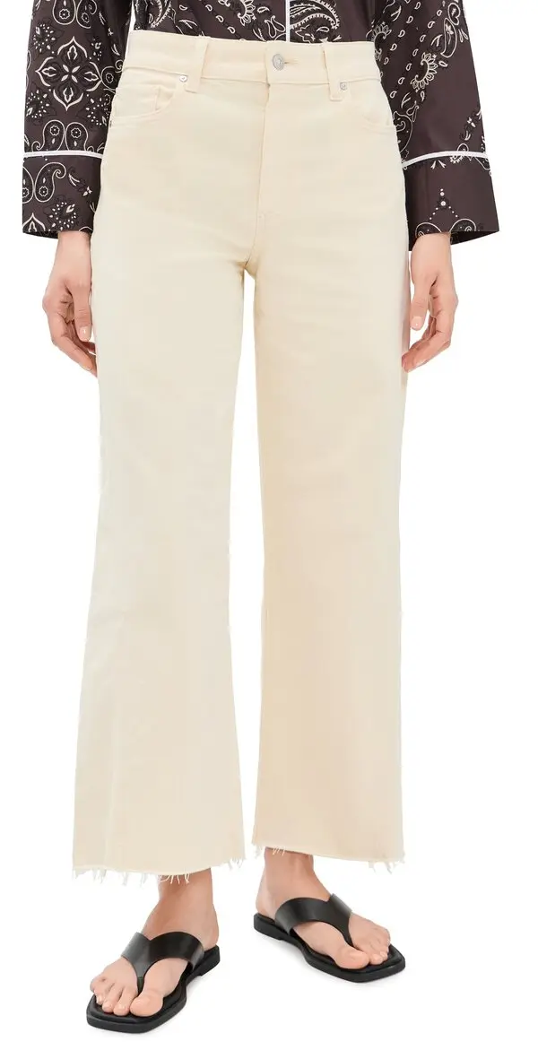 Paige Anessa Jeans With Twisted Outseam Panel - Butter Yellow