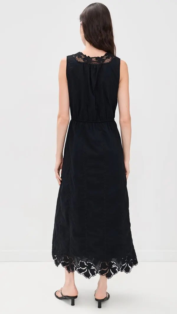 Rails Lorina Maxi Dress With Floral Embroidery - Black