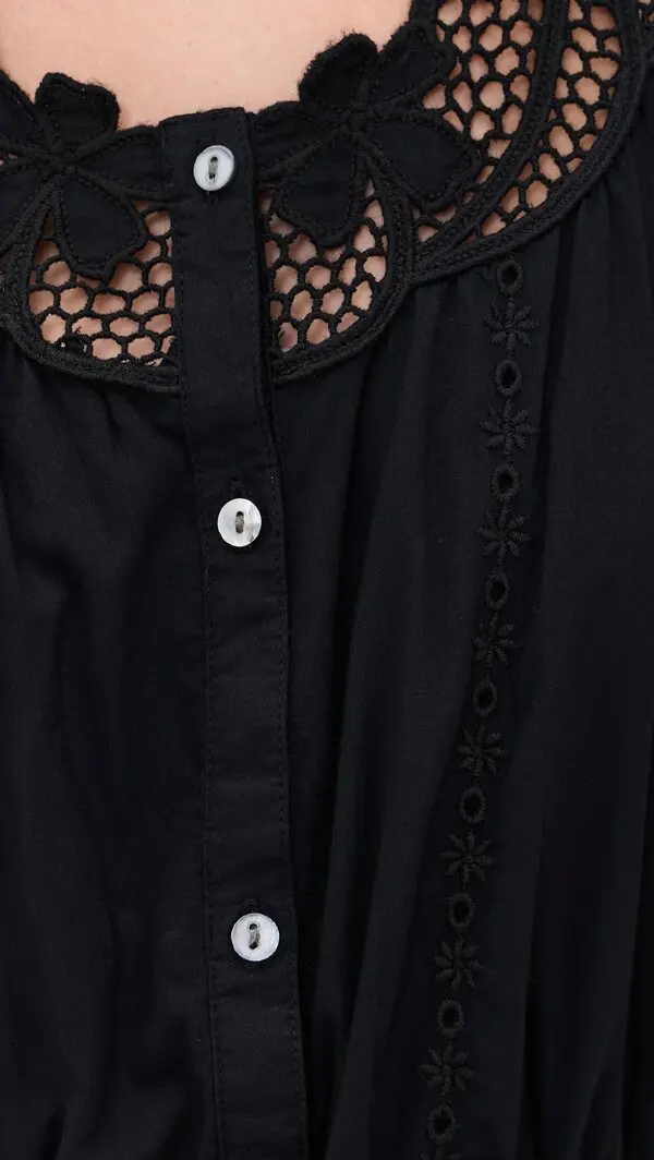 Rails Lorina Maxi Dress With Floral Embroidery - Black