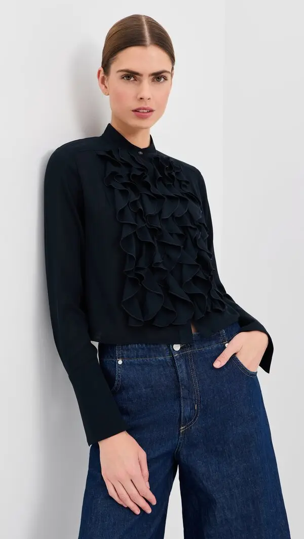 TWP Patti Button-down Top - Midnight