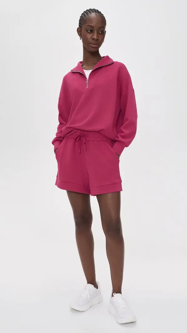 Varley Atrium High-rise Shorts - Rich Raspberry
