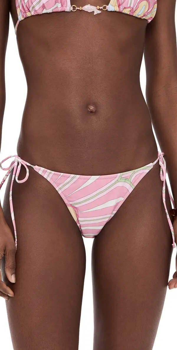 SHANI SHEMER Khloe Bikini Bottom - Pink Flower Print