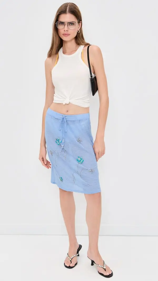 SIEDRES Liz Floral Sequin Skirt
