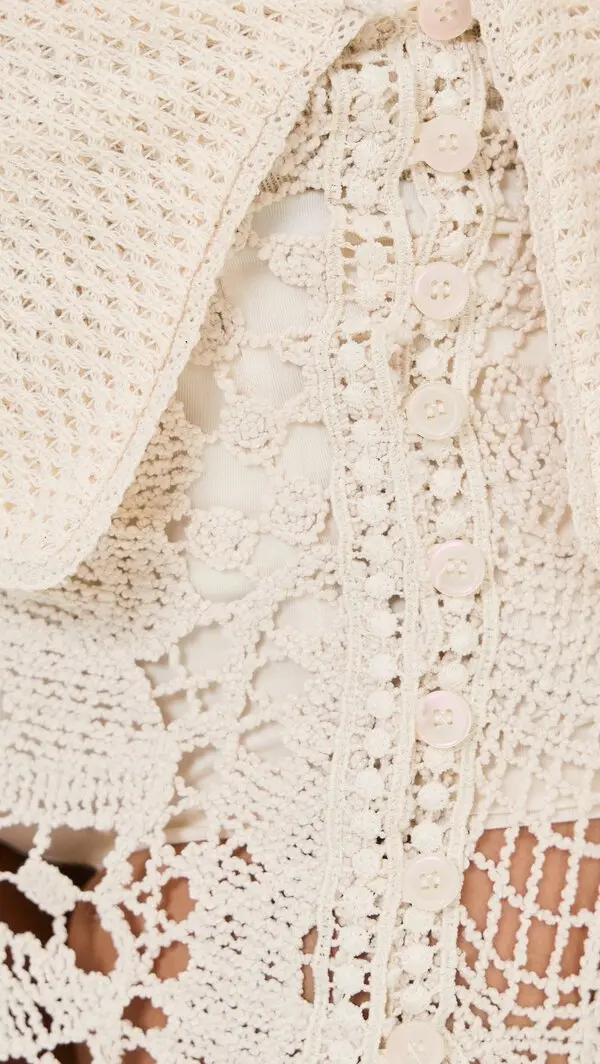 SIEDRES Crochet Skirt With Side Slit