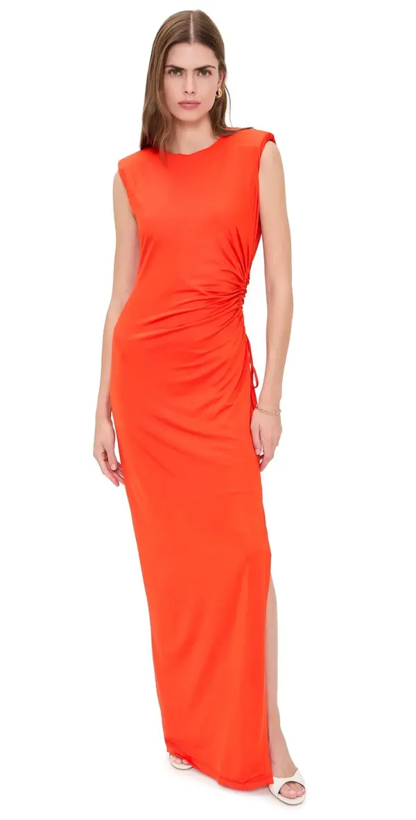 Essentiel Antwerp Joye Jersey Maxi Dress - Orange Brulee