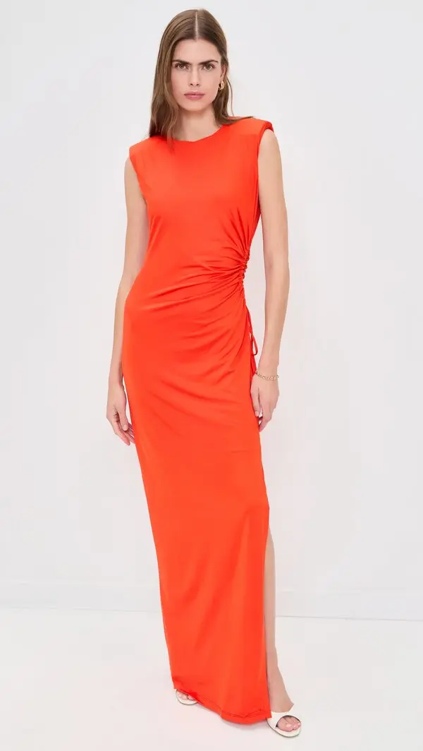 Essentiel Antwerp Joye Jersey Maxi Dress - Orange Brulee