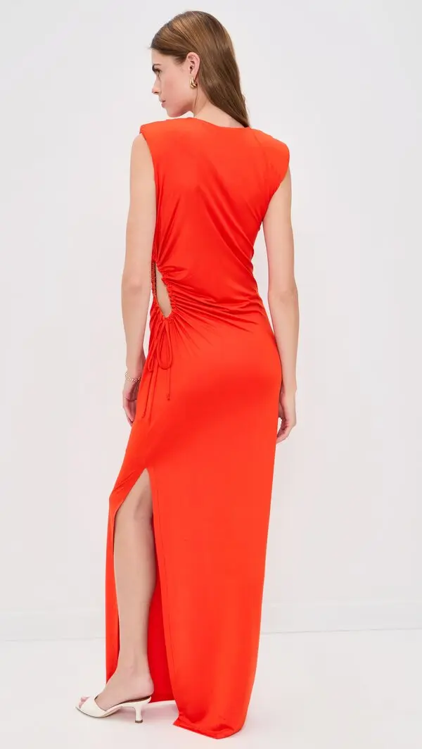 Essentiel Antwerp Joye Jersey Maxi Dress - Orange Brulee