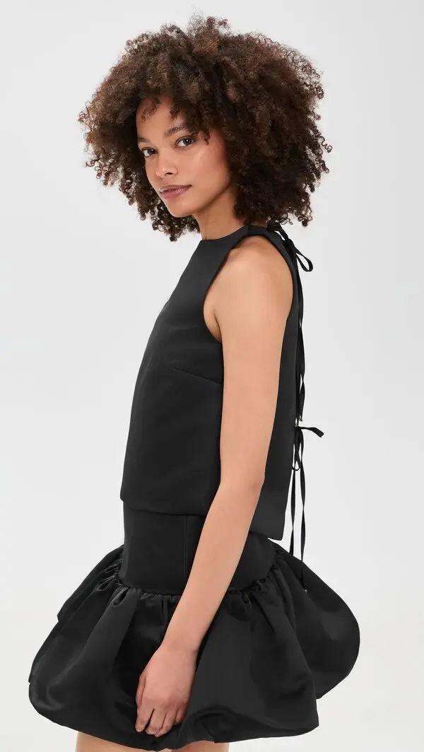 GANNI Duchesse Satin Open Back Top